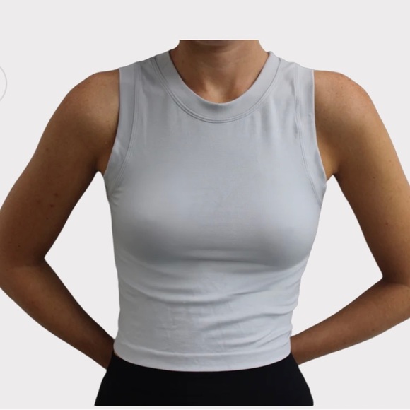 Tops | Seamless Light Gray Muscle Tank | Poshmark